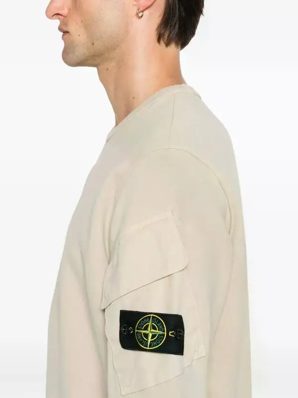 Stone Island Compass-badge Cotton Sweatshirt