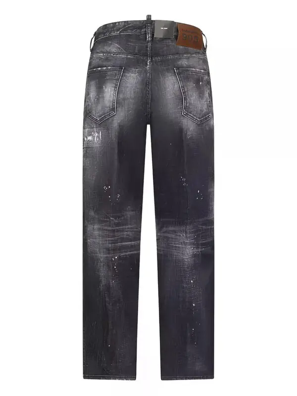 Dsquared2 Distressed Straight-leg Jeans - Black