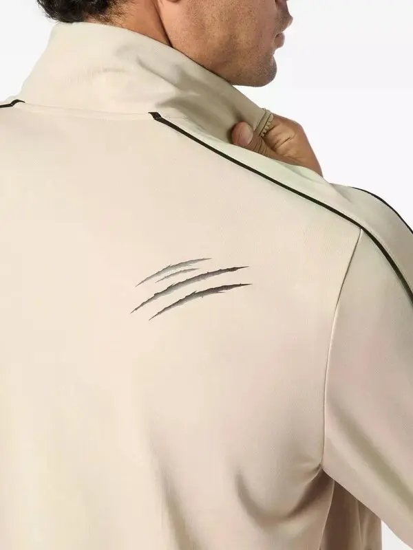 PLEIN SPORT Zip-up Track Jacket - Neutrals