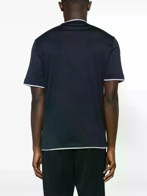 Brunello Cucinelli Layered-effect Jerseyt-shirt - Blue