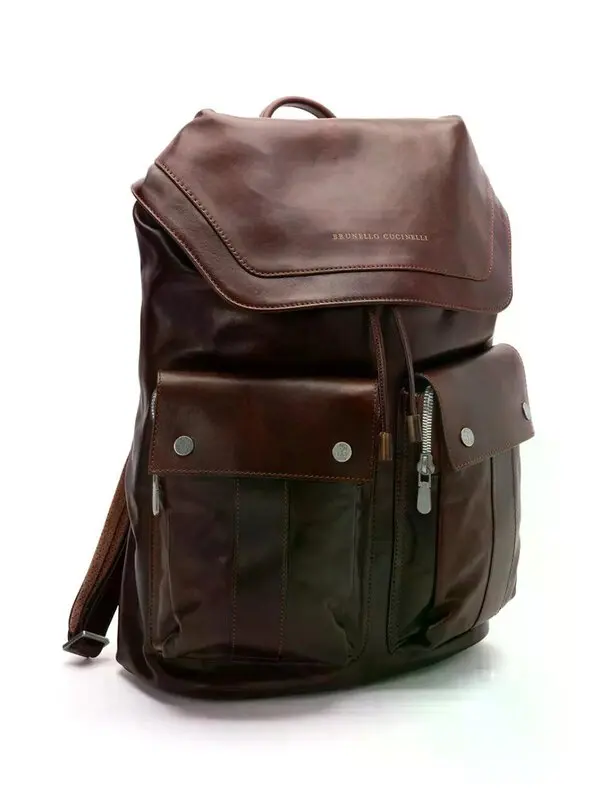 Brunello Cucinelli Leather Leisure Backpack - Brown