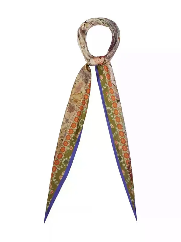 PIERRE-LOUIS MASCIA Aloeuw Floral-print Silk Scarf - Neutrals