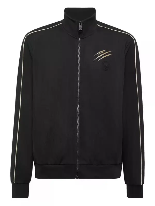 PLEIN SPORT Zip-up Bomber Jacket - Black