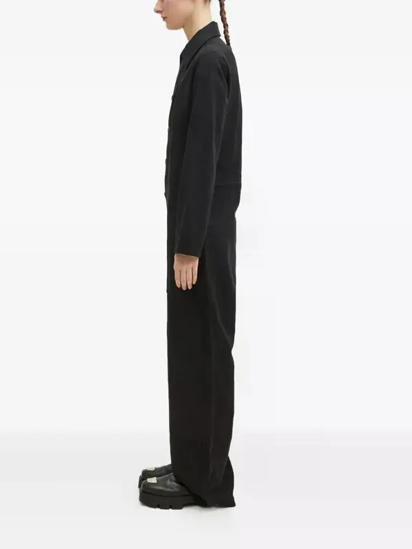 Y3 Long Sleeve Jumpsuit With Chest Zip Pockets