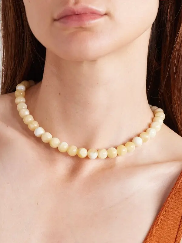 Lié Studio The Mary Silver Topaz Jade Necklace