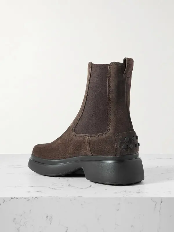 TOD'S Gomma Suede Chelsea Boots