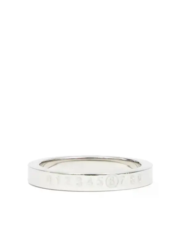 MAISON MARGIELA Numeric Engraved Polished Ring - Silver