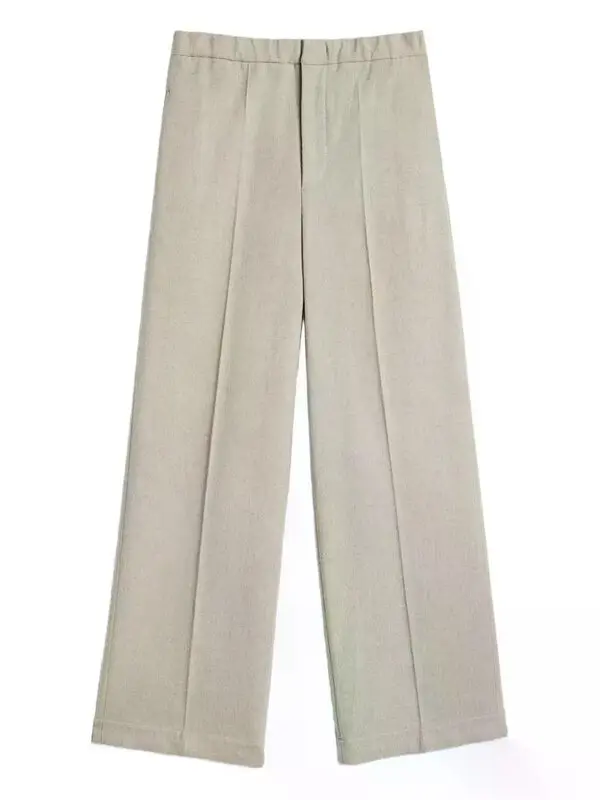 JIL SANDER Tailored Wool Flannel Trousers - Neutrals