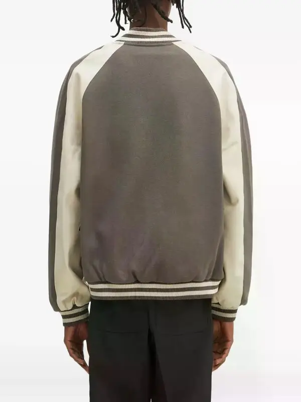 REPRESENT Varsity Jacket With Contrasting Panelling And Embroidered Logo