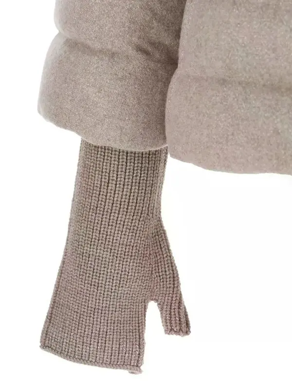 Herno Quilted High-neck Jacket With Integrated Fingerless Gloves