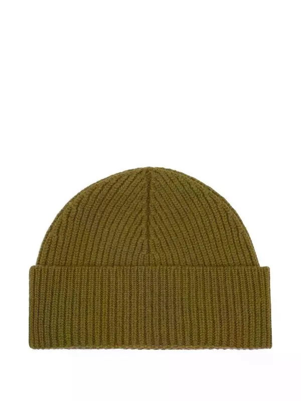 AMI Paris De Coeur Wool Beanie - Green