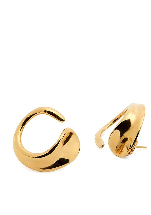 Agmes Marta Sculptural Hoop Earrings In Sterling Silver Or 18kt Vermeil - Gold