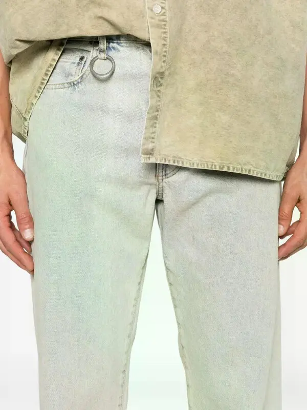 Études Studio Bleach Straight Leg Jeans With Ring Detail