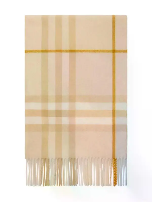 Burberry Checked Cashmere Scarf - Neutrals