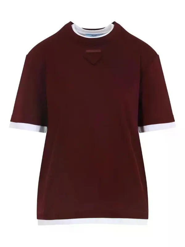 Prada Layered Triangle Plaque Top
