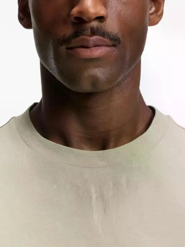 BOSS Cotton-jersey T-shirt With Signature-stripe Cuffs
