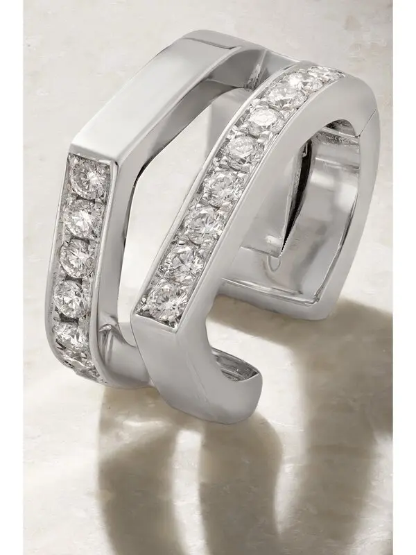 REPOSSI 18 Karat White Gold Diamond Ear Cuff