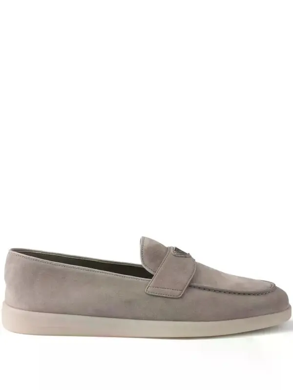 Prada Suede Loafers - Grey
