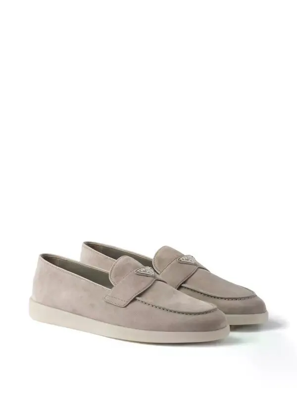 Prada Suede Loafers - Grey