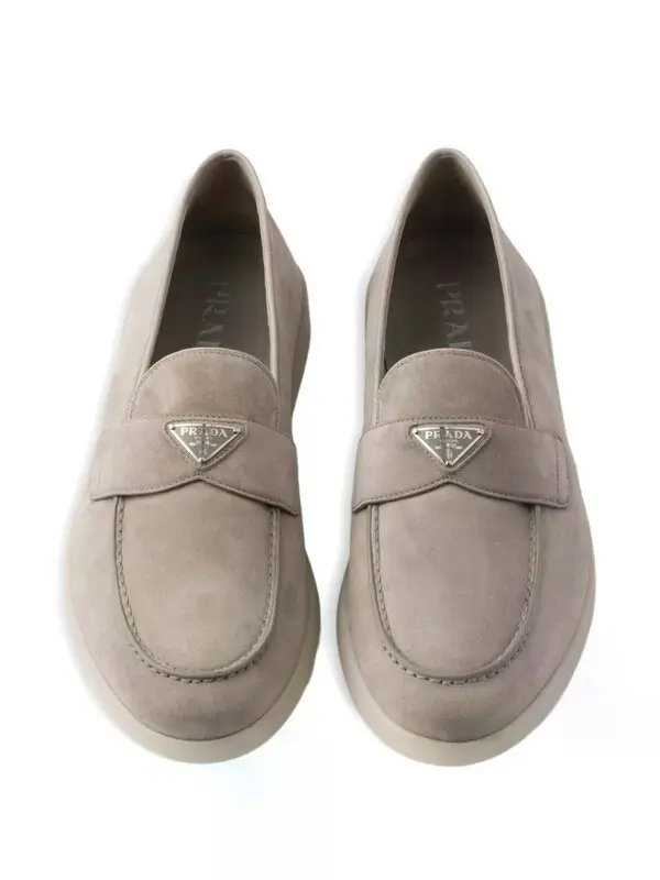Prada Suede Loafers - Grey