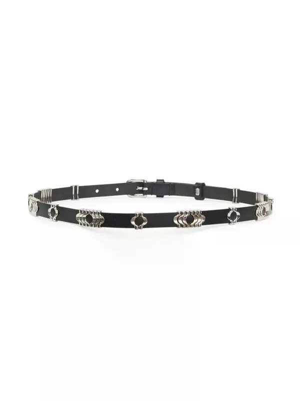Isabel Marant Étoile Odena Leather Belt With Silver-tone Hardware - Black