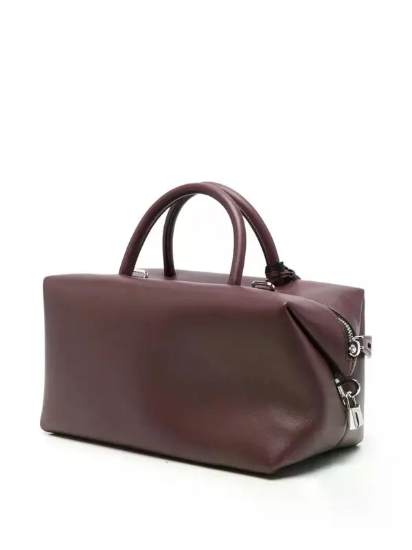 Max Mara Leather Zip-fastening Tote Bag - Red