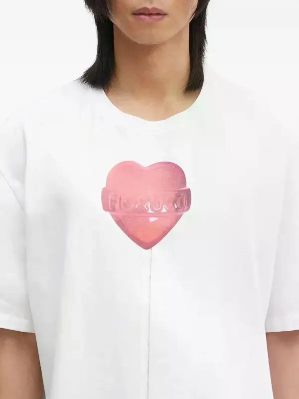 Fiorucci Heart Balloon Print T-shirt