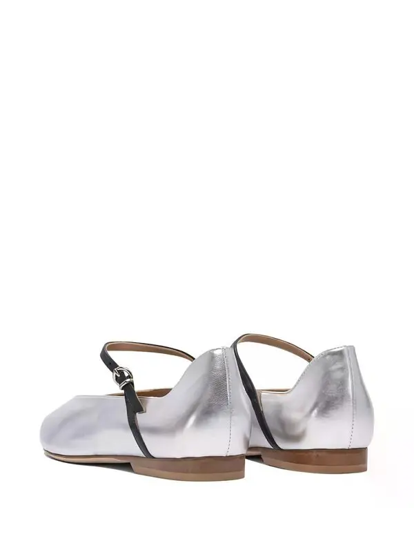 LELLA BALDI Théa Pointed-toe Leather Flats