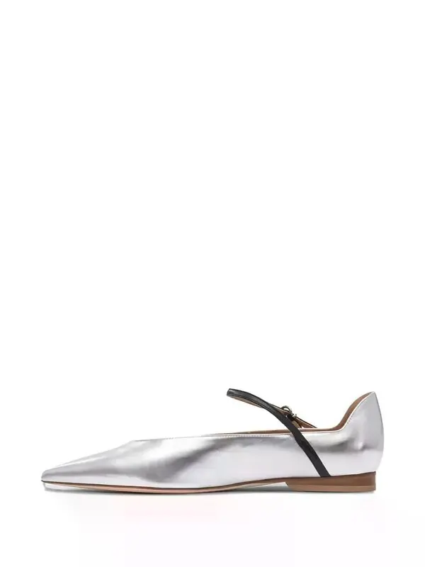 LELLA BALDI Théa Pointed-toe Leather Flats