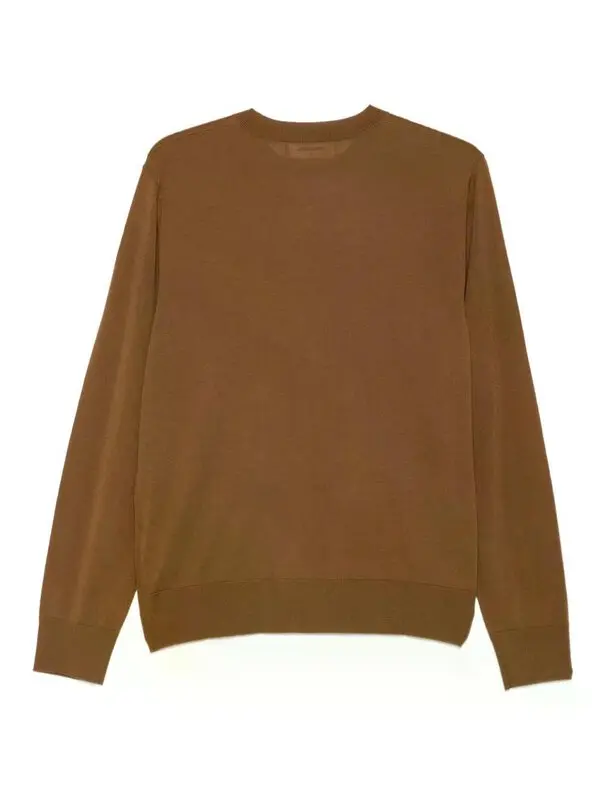 Dsquared2 Logo Embroidered Wool Top - Brown