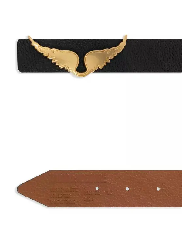 Zadig&Voltaire Rock Reversible Leather Belt - Black