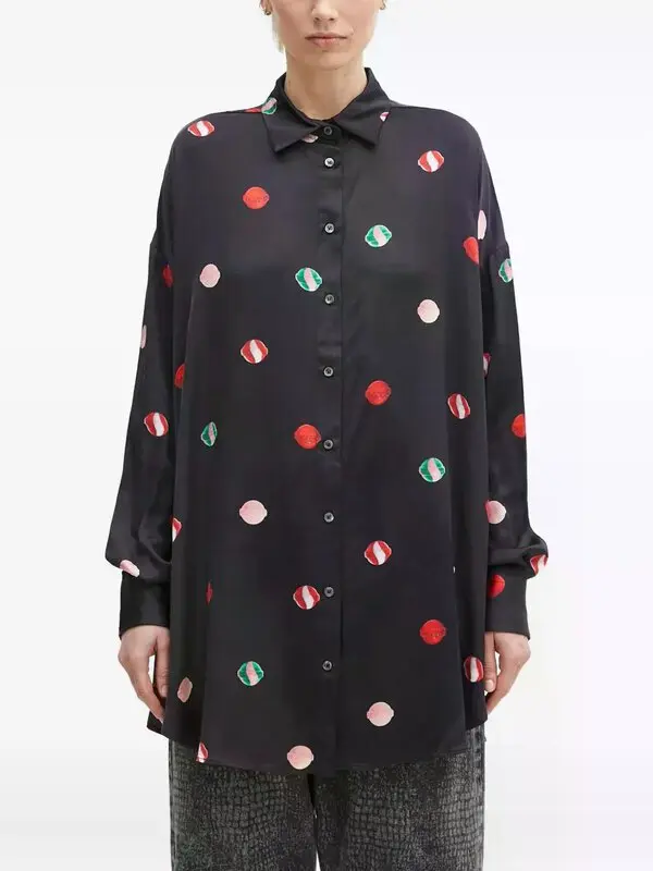 Fiorucci Graphic Print Satin Shirt