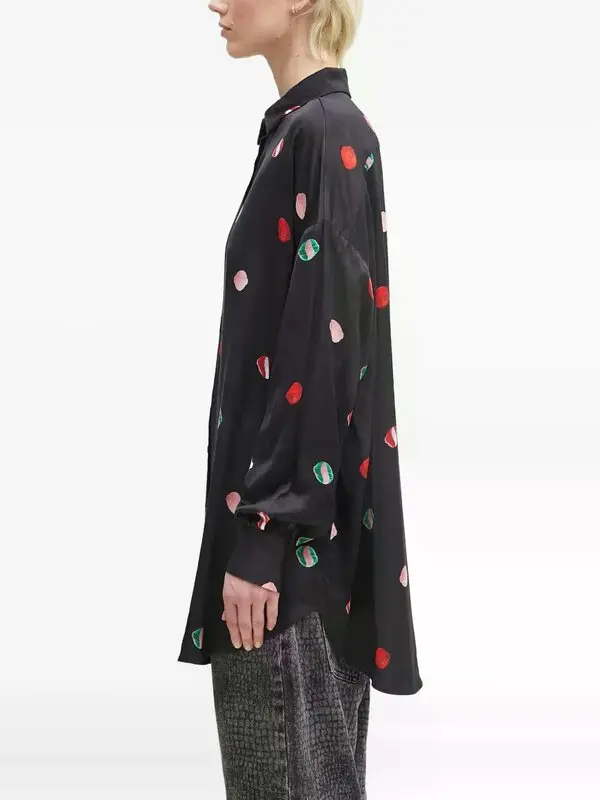 Fiorucci Graphic Print Satin Shirt