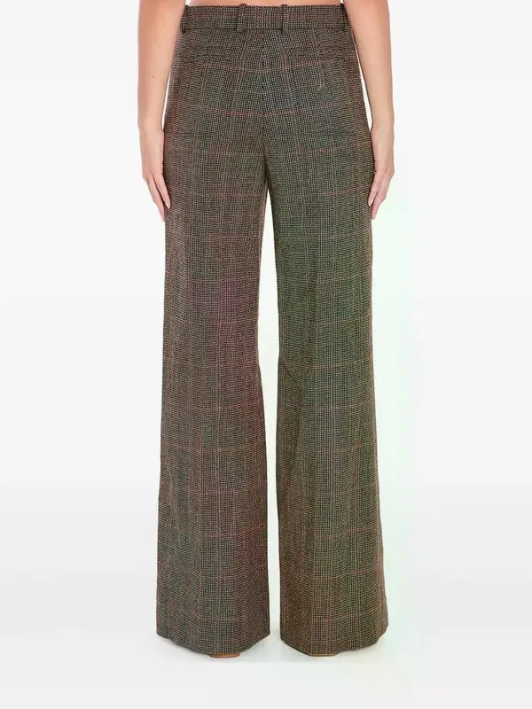 Chloé Tailored Checked Wool Trousers