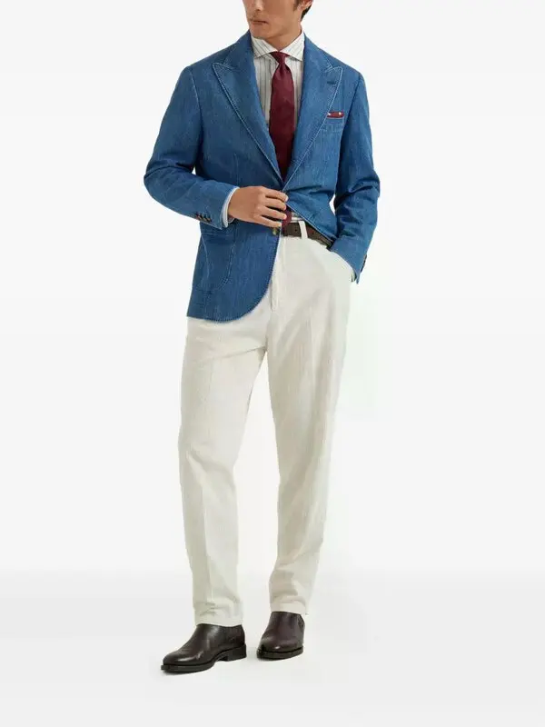 Brunello Cucinelli Three-button Patch-pocket Blazer