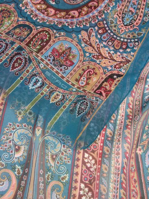 Etro Paisley-print Scarf - Blue