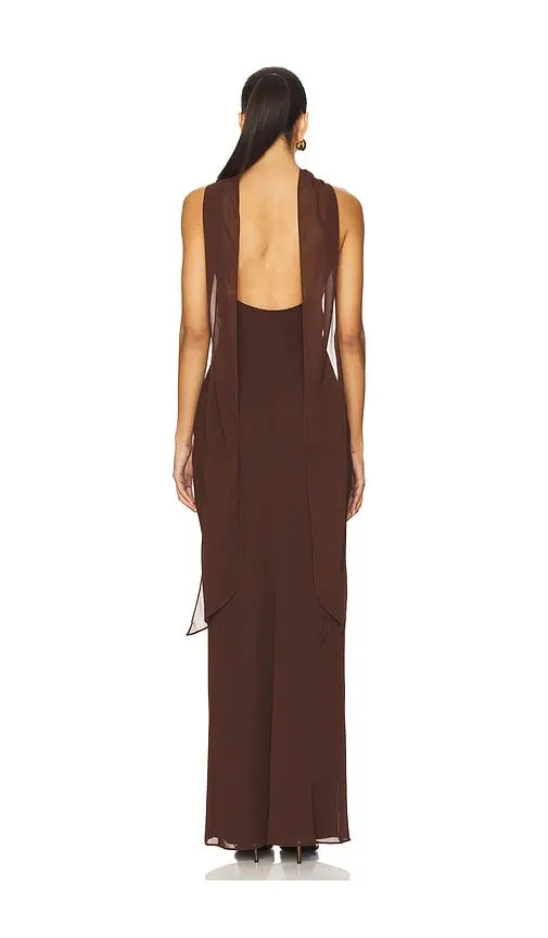 Amanda Uprichard Ashton Maxi Dress - Chocolate
