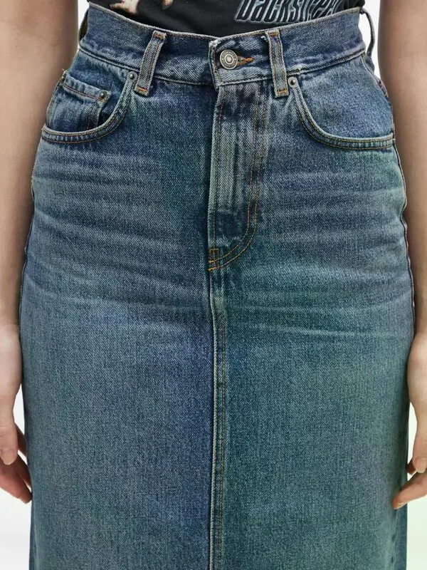 Fiorucci High-waisted Denim Midi Skirt
