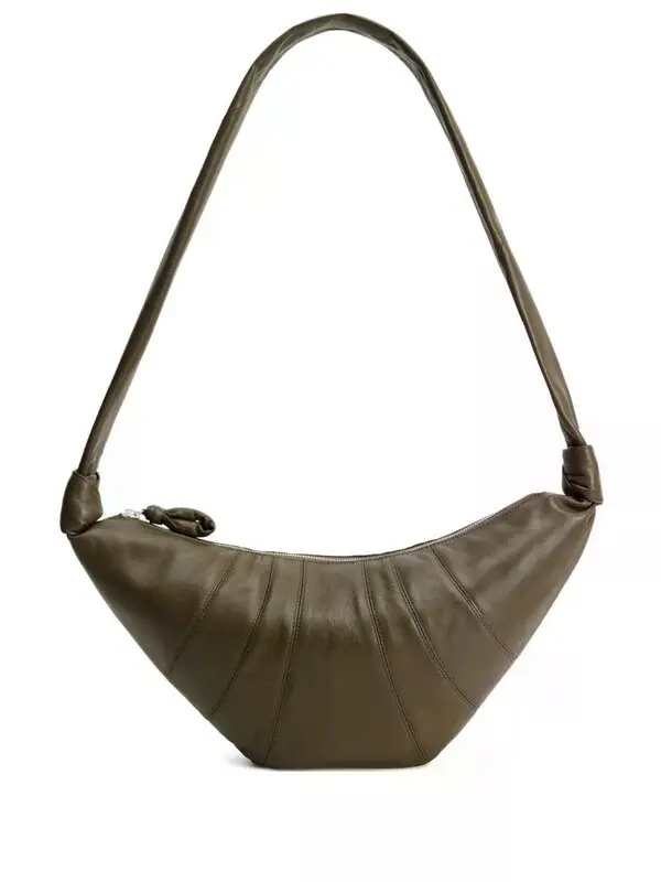 LEMAIRE Medium Croissant Panelled Shoulder Bag - Brown