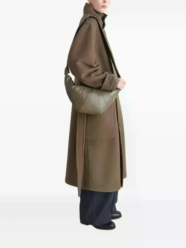 LEMAIRE Medium Croissant Panelled Shoulder Bag - Brown