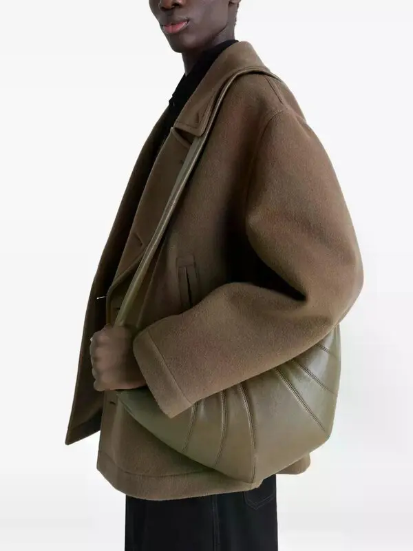 LEMAIRE Medium Croissant Panelled Shoulder Bag - Brown