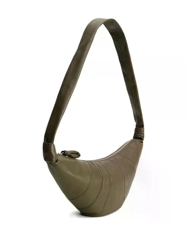 LEMAIRE Medium Croissant Panelled Shoulder Bag - Brown