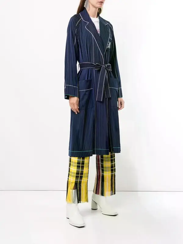 A BATHING APE Striped Wrap Jacket