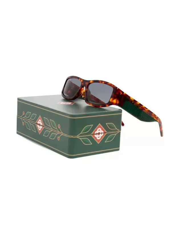 Casablanca Rectangle Tortoiseshell Sunglasses