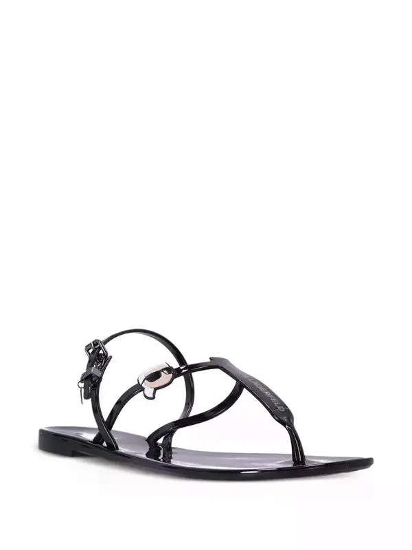 Karl Lagerfeld Ikonik Karl Nft Patent-finish Sandals