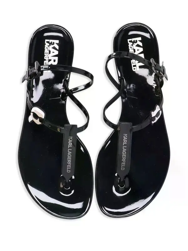 Karl Lagerfeld Ikonik Karl Nft Patent-finish Sandals