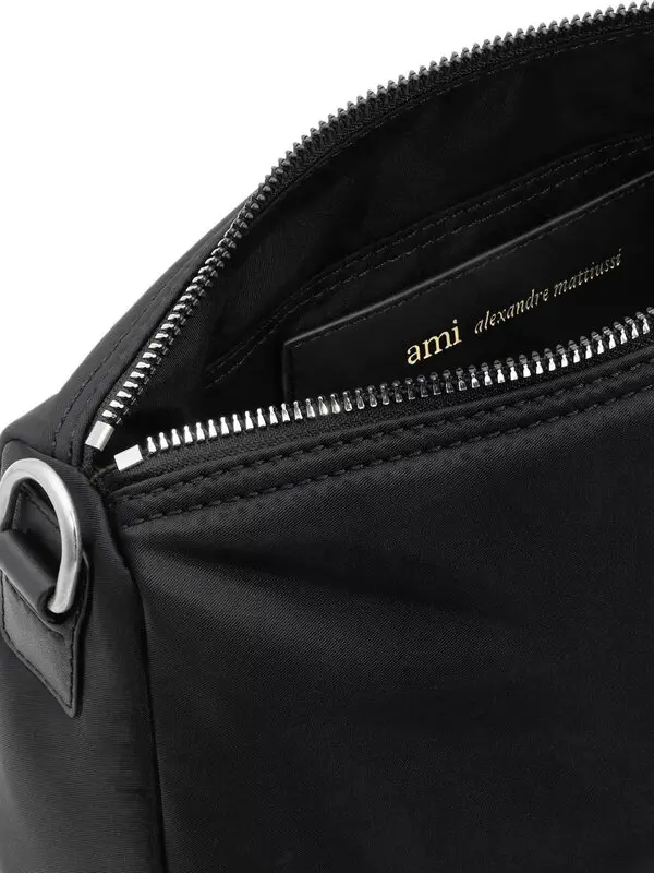 AMI Paris Marcel Padded Shoulder Bag - Black