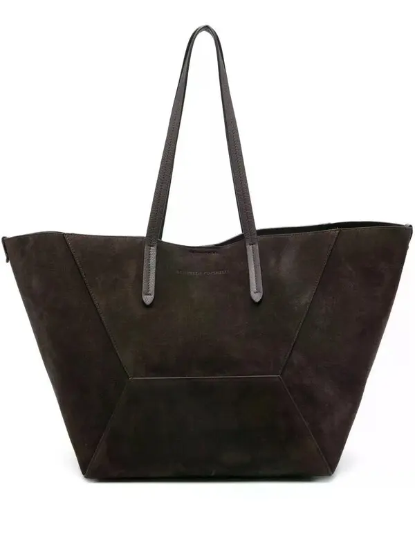 Brunello Cucinelli Suede Tote Bag - Brown