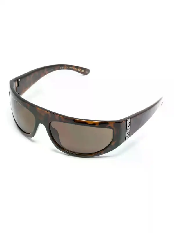 Gucci Shield Frame Sunglasses - Brown