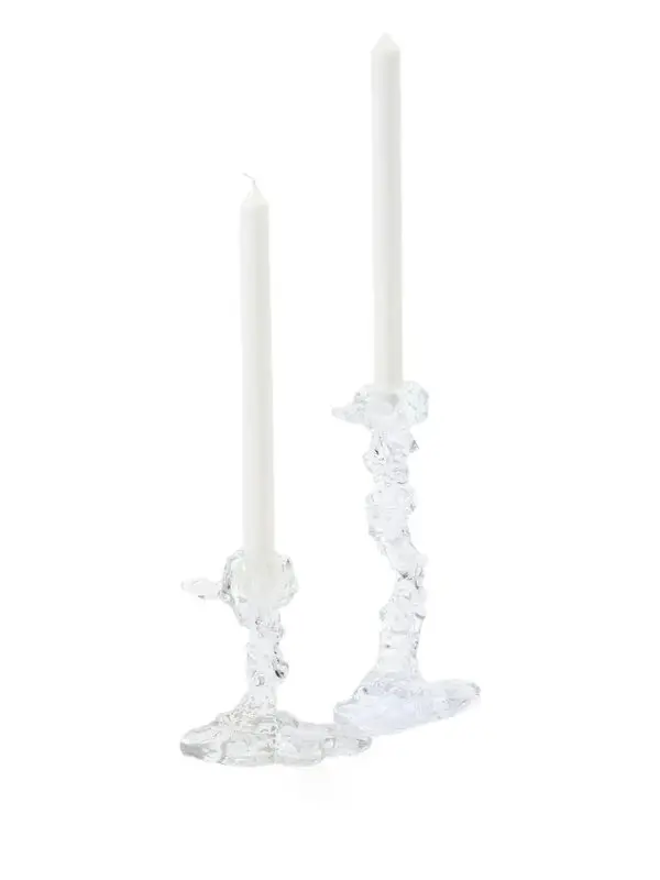 POLSPOTTEN Drip Glass Candle Holder - Neutrals
